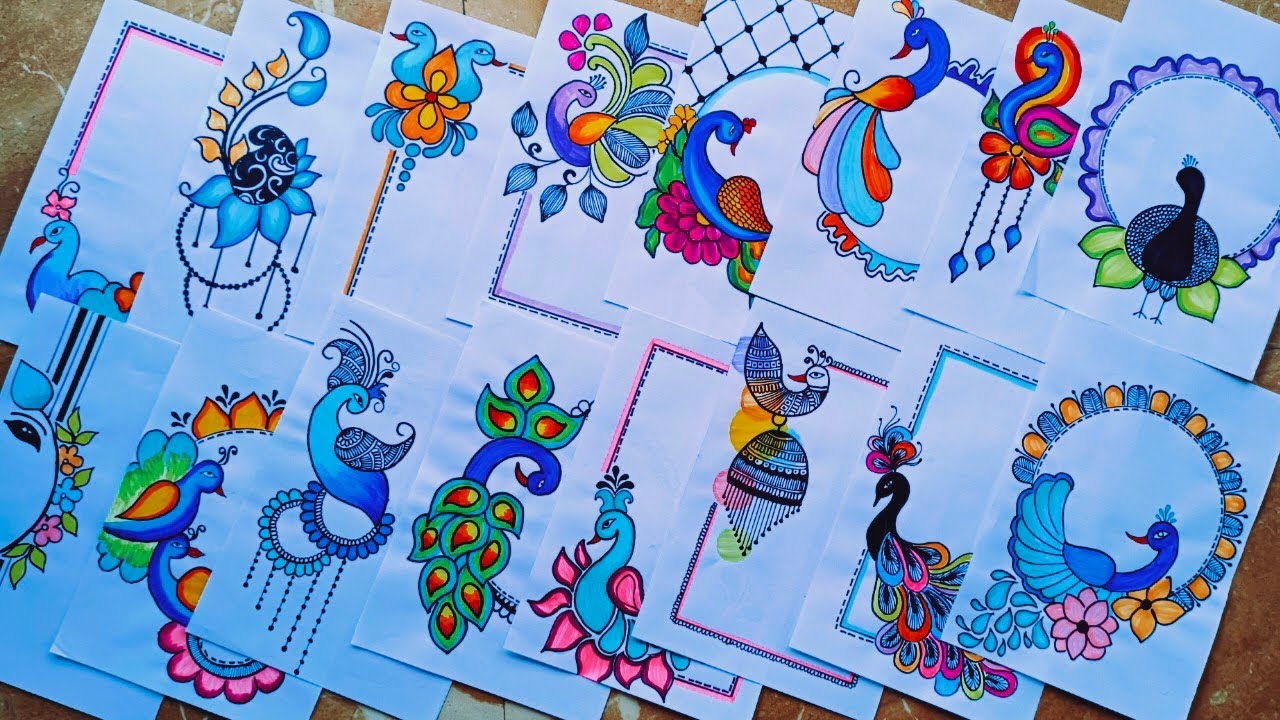 20 Peacock 🦚 Border Design/ Project Work Designs/ Front Page Design ...