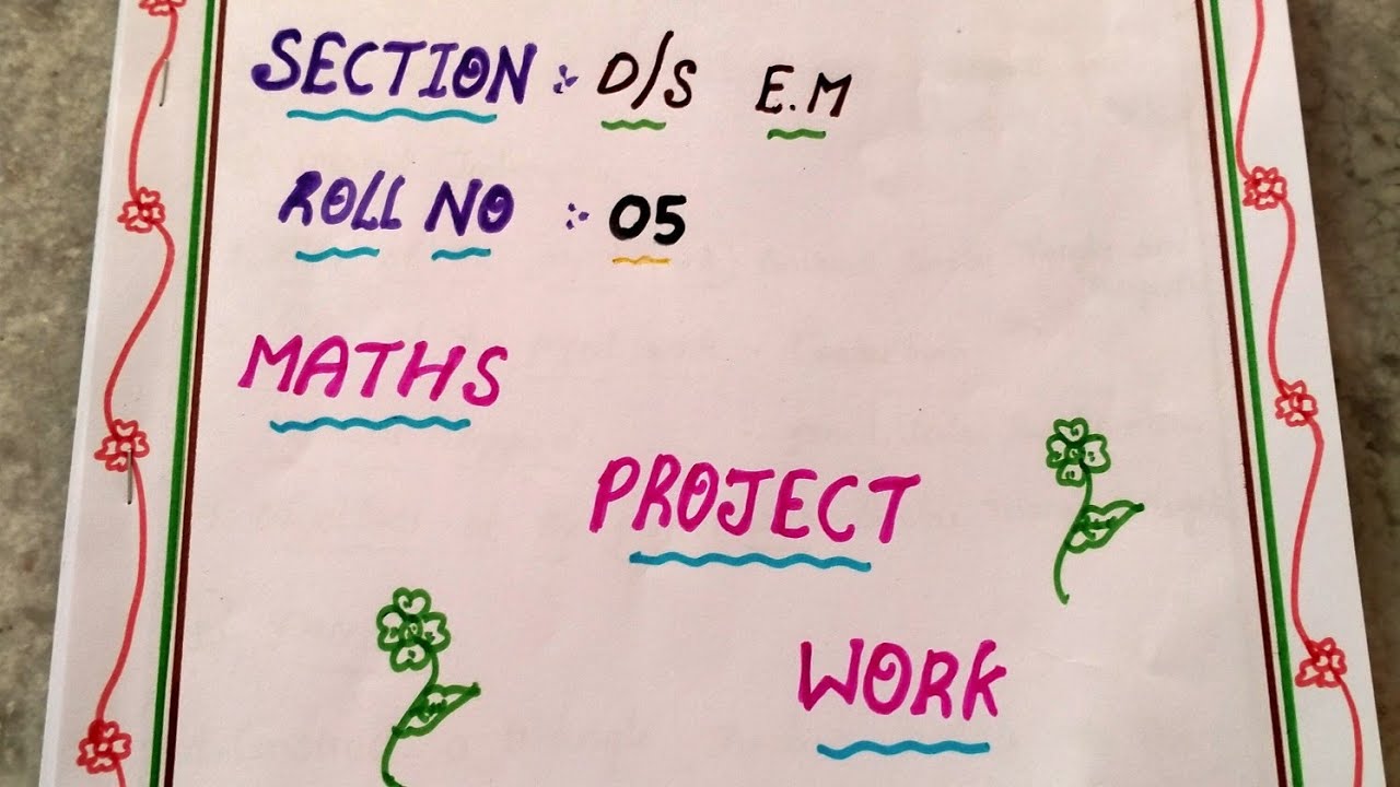 10Th Class Maths Project work 👑 - YouTube