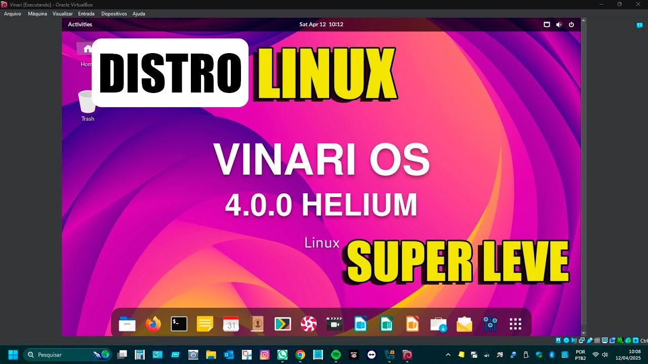 LINUX VINARI - SUPER LEVE . IDEAL PARA EQUIPAMENTOS FRACOS - YouTube