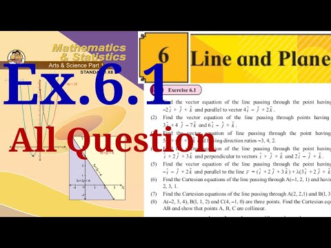 Exercise 6.1,HSC,12th Maths1,Line and Plane, all questions, state board ...