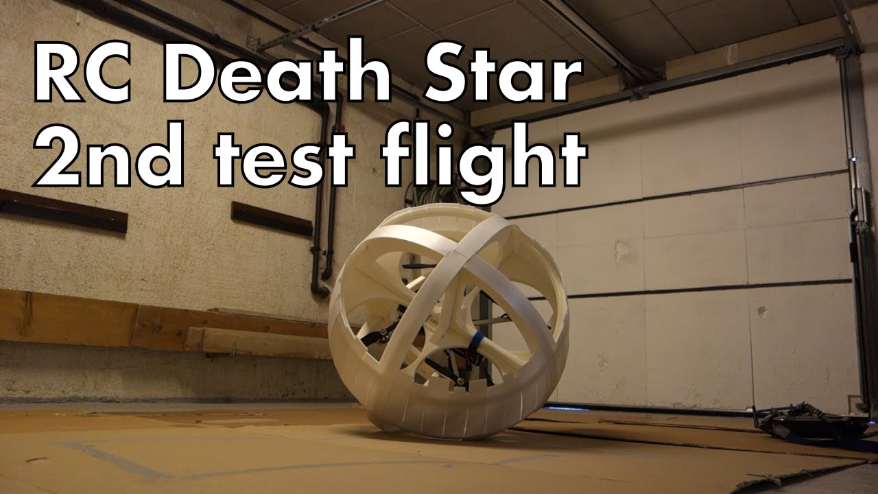 Star Wars RC Death Star, prototype 2nd test flight - YouTube