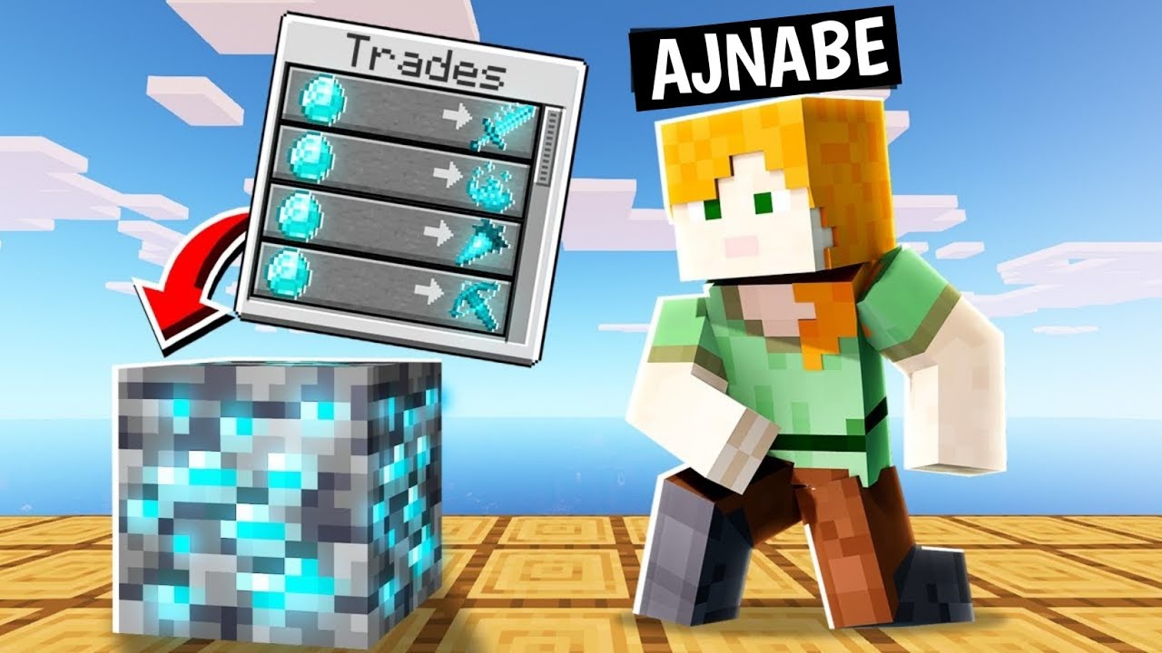MINECRAFT BUT WE CAN TRADE WITH BLOCK - YouTube