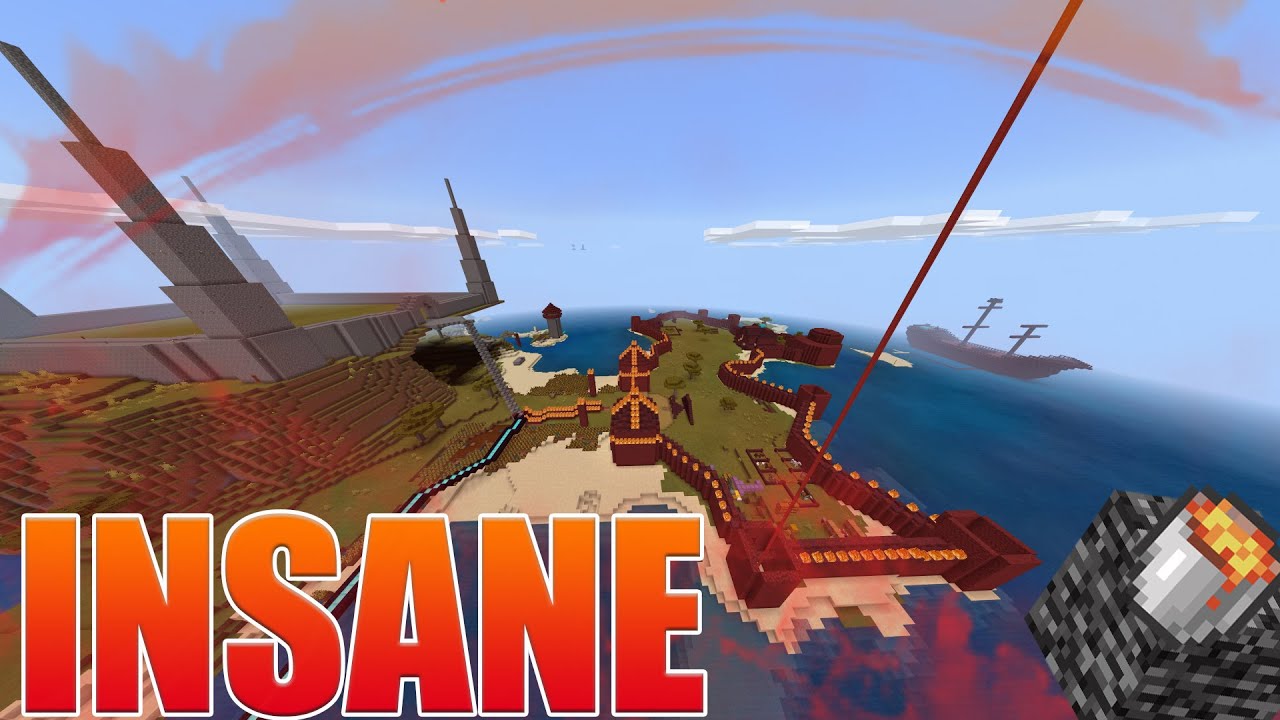 THE MOST INSANE MEGA BASE ON THE MINECRAFT BEDROCK ANARCHY REALM! - YouTube