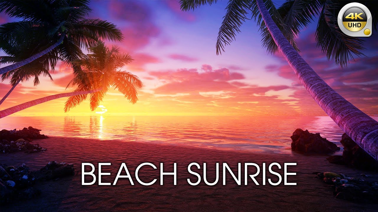 Beautiful Relaxing Music, Sunset Beach with Relaxing Music - 4K ...