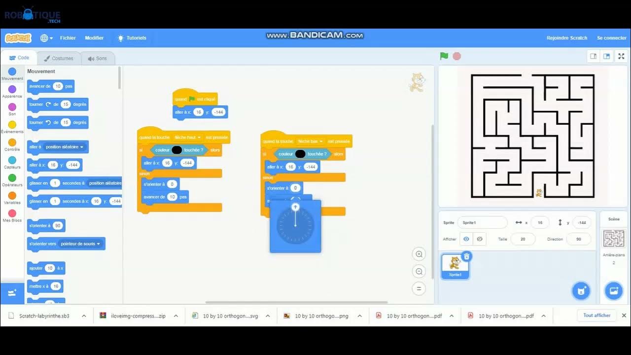 Jeu Labyrinthe avec Scratch - YouTube