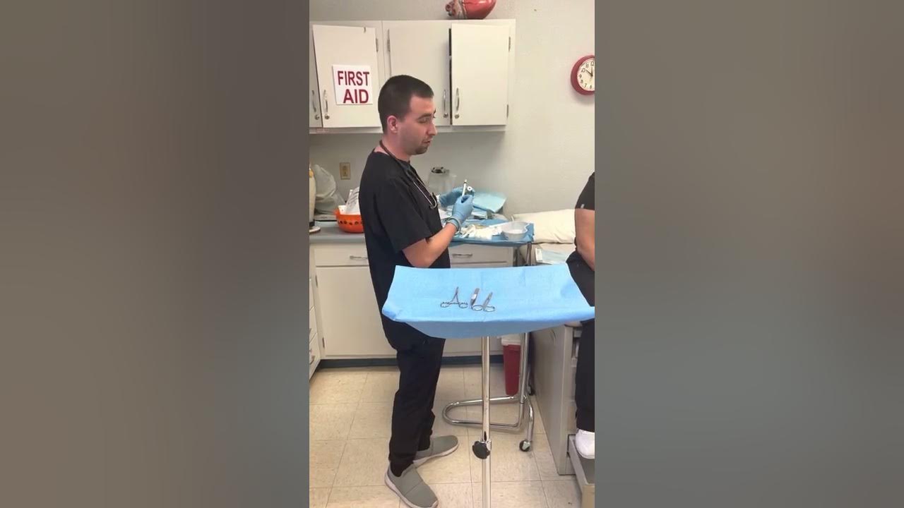 Assisting provider in minor office surgery. - YouTube