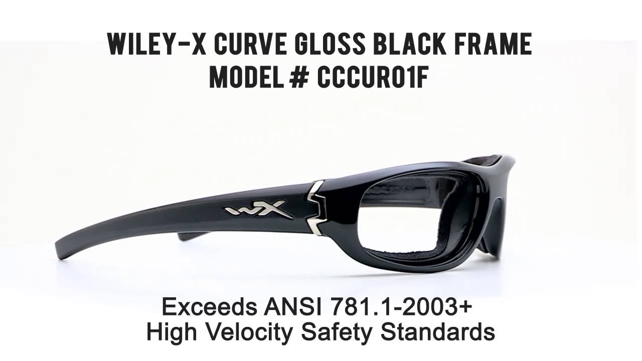 RX Safety: Wiley X Curve in Gloss Black. - YouTube