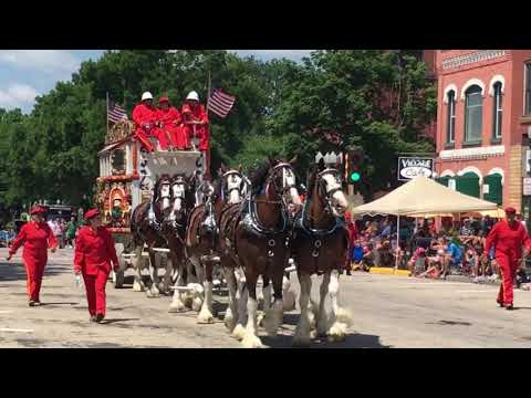 Circus World’s Dave Soloutos plays steam calliope in Baraboo Big Top Parade