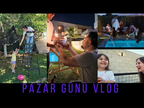 Ailemle Karışık Bir Pazar Günü Vlog (Hamburger yaptık) 
