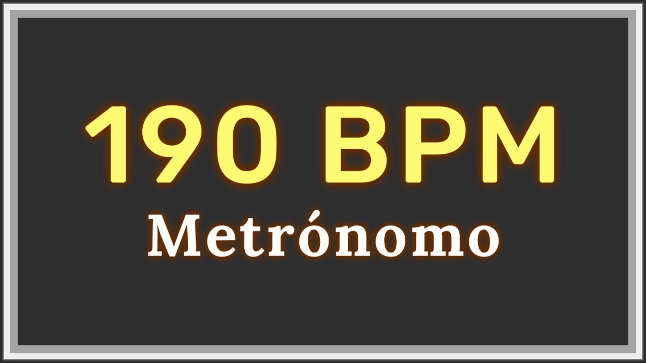 190 BPM - Metrónomo ⏳ ️ - YouTube