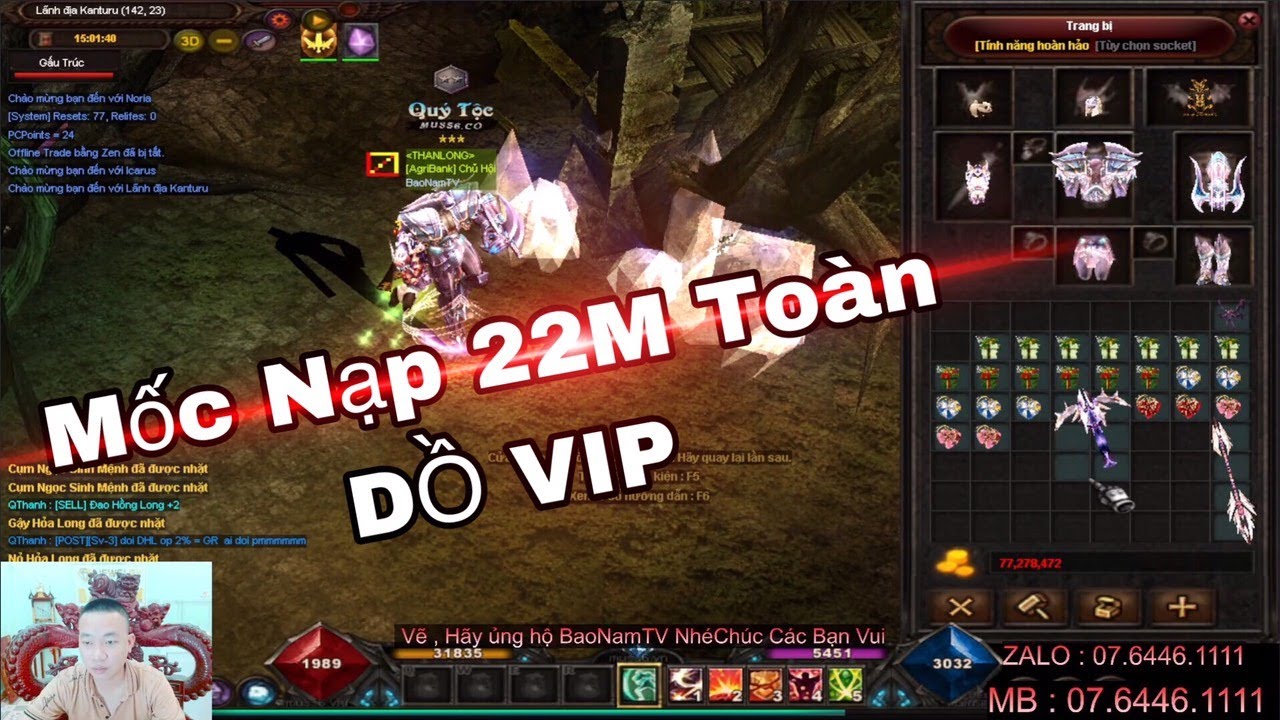 Mu Online 2022 | Quang Box Mốc Nạp 22M Toàn Đồ Ngon | BaoNamTV - YouTube