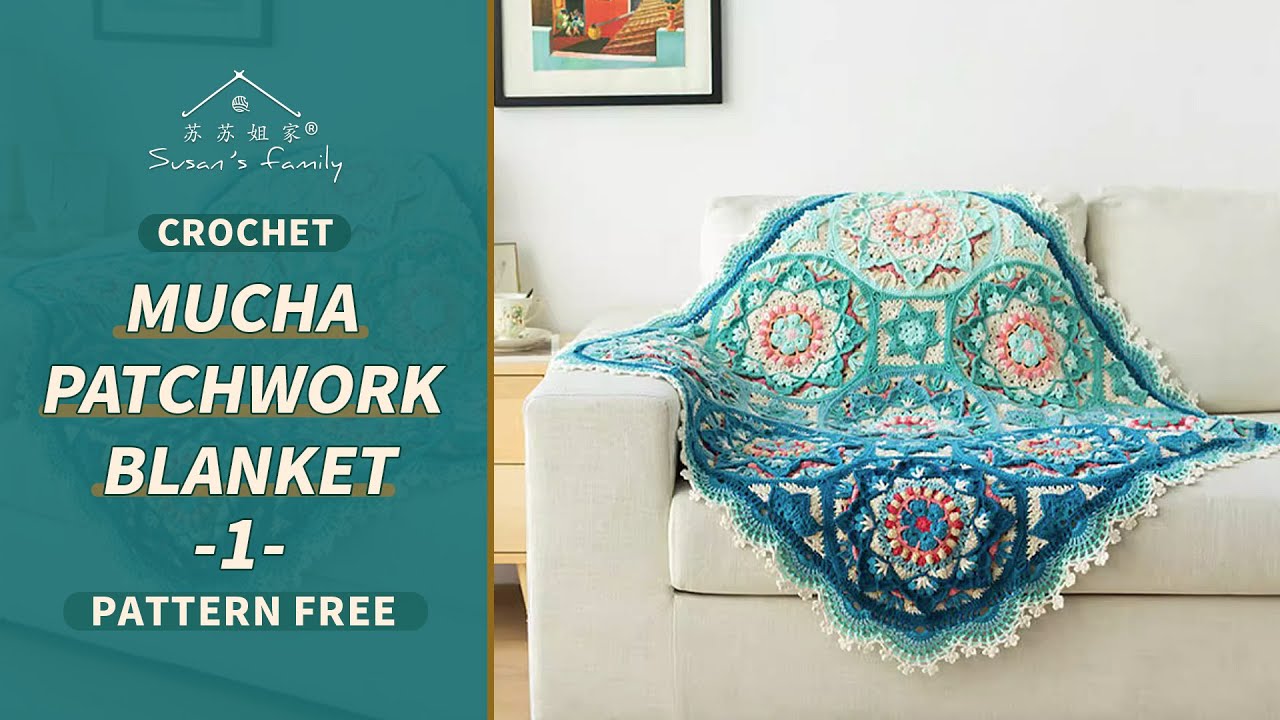 【EN001】Crochet Mucha-inspired Patchwork Blanket_P1 | Tribute to Art ...