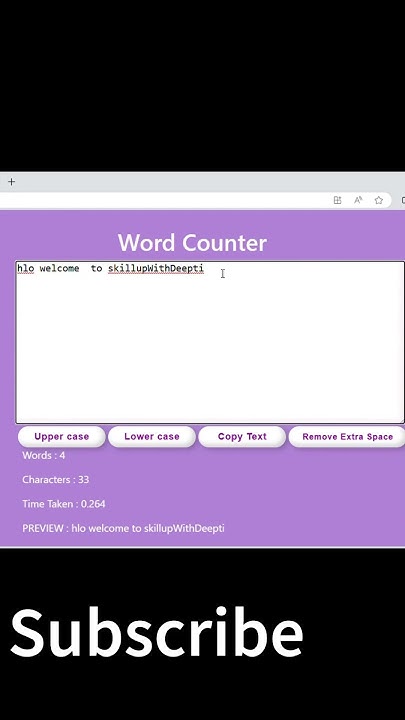 How to create Word Counter in react js project| Html, CSS, JS |Deepti Hooda - YouTube