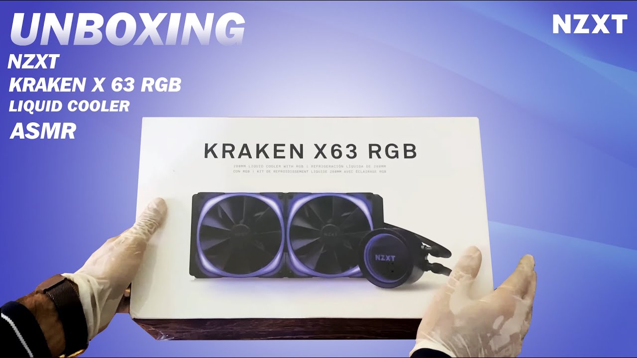 ASMR NXZT Kraken X63 Liquid Cooler Unboxing - YouTube
