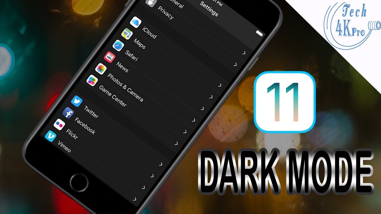 iOS 11 Dark Mode - iOS 11 Dark Mode Activation - YouTube