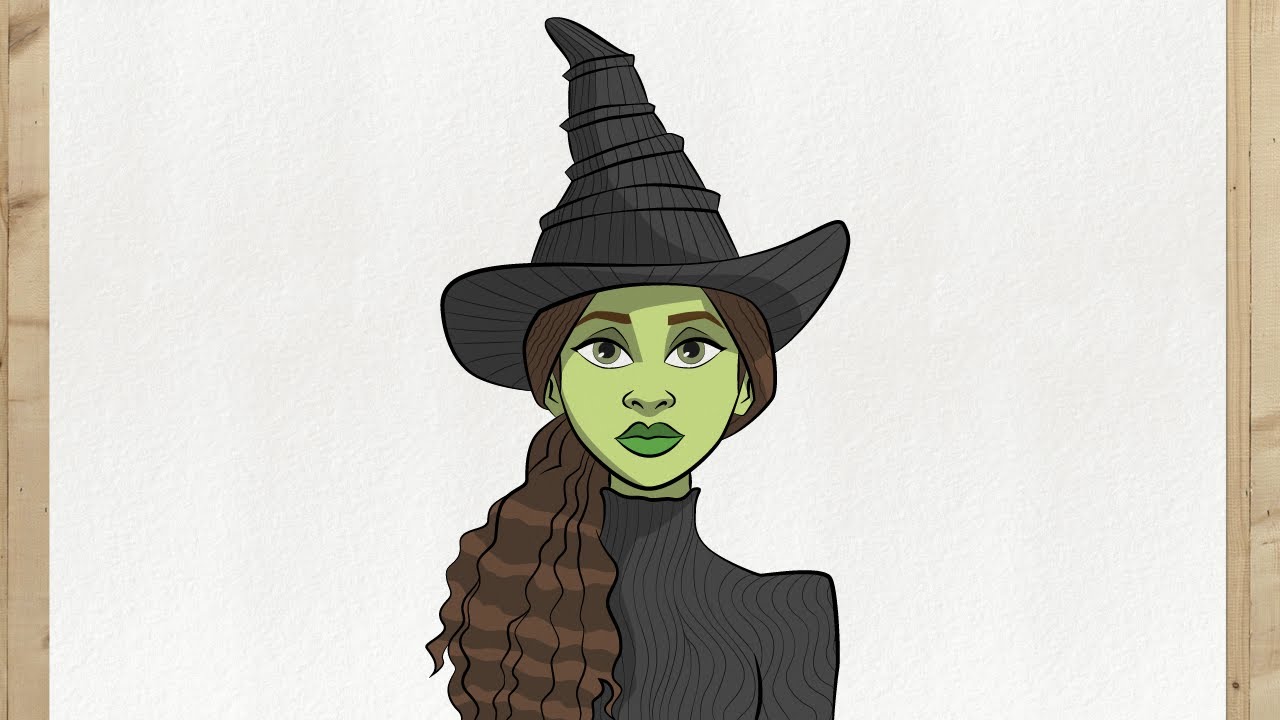 How to Draw ELPHABA 🧹 | Wicked Witch of the West | OZ Character ...