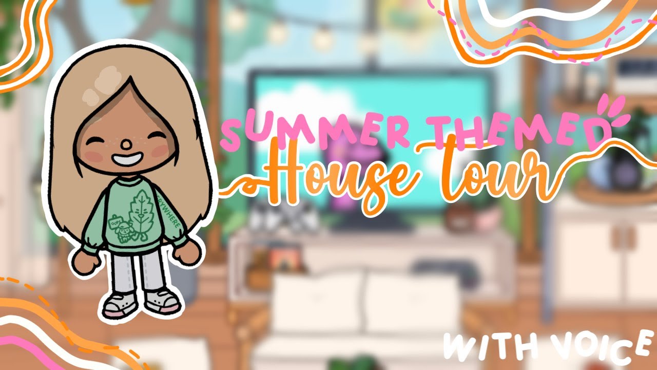SUMMER THEMED HOUSE TOUR|toca life world roleplay|*with voice!* - YouTube
