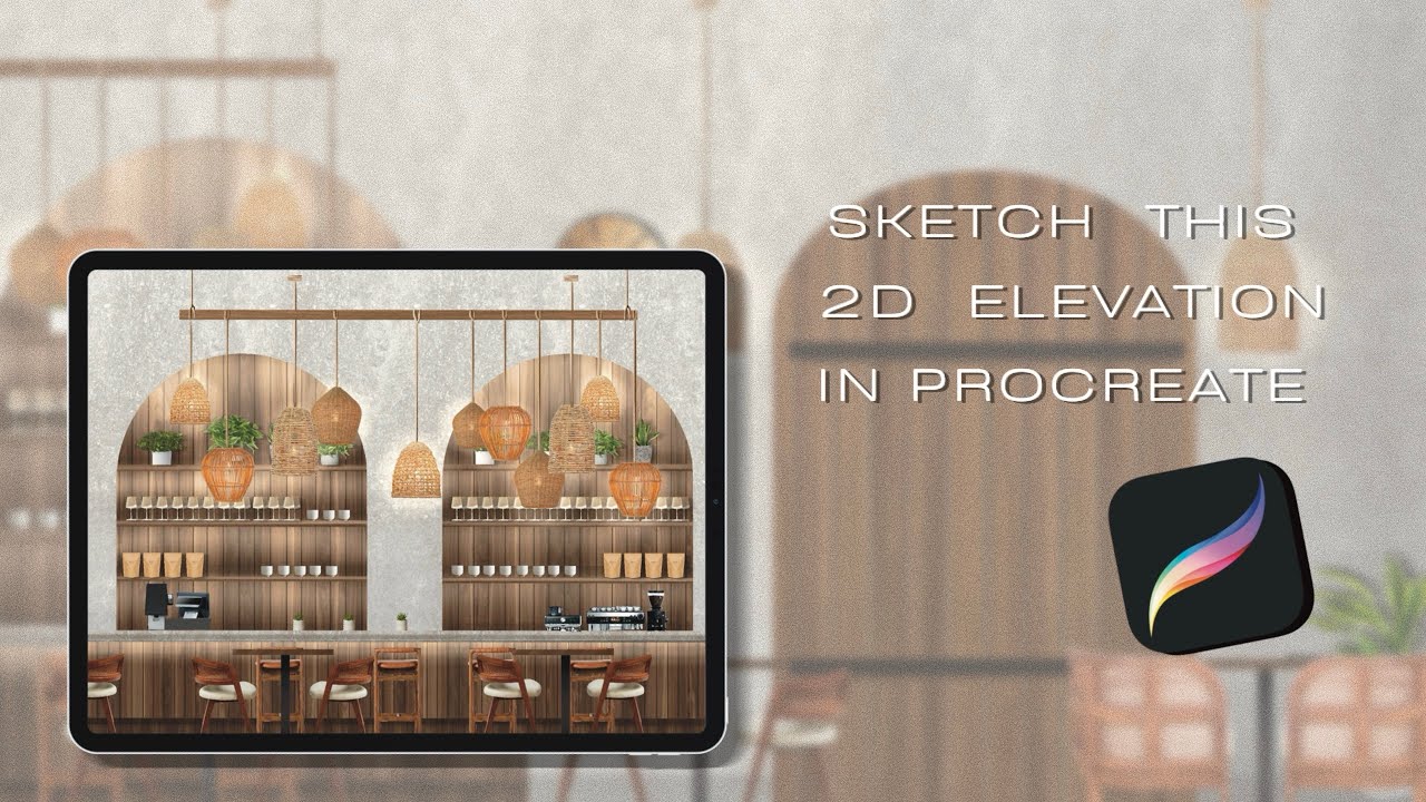 Sketched 2D Elevation in Procreate | part 2/2 - YouTube