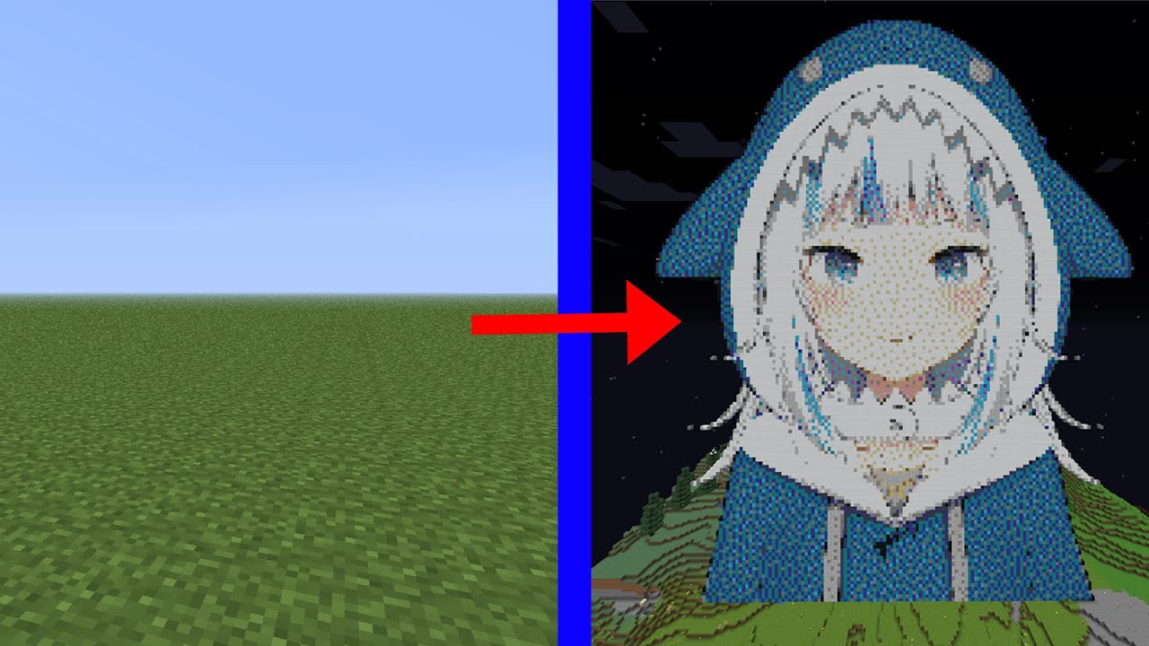 Minecraft,But I make Gura in Survival - YouTube