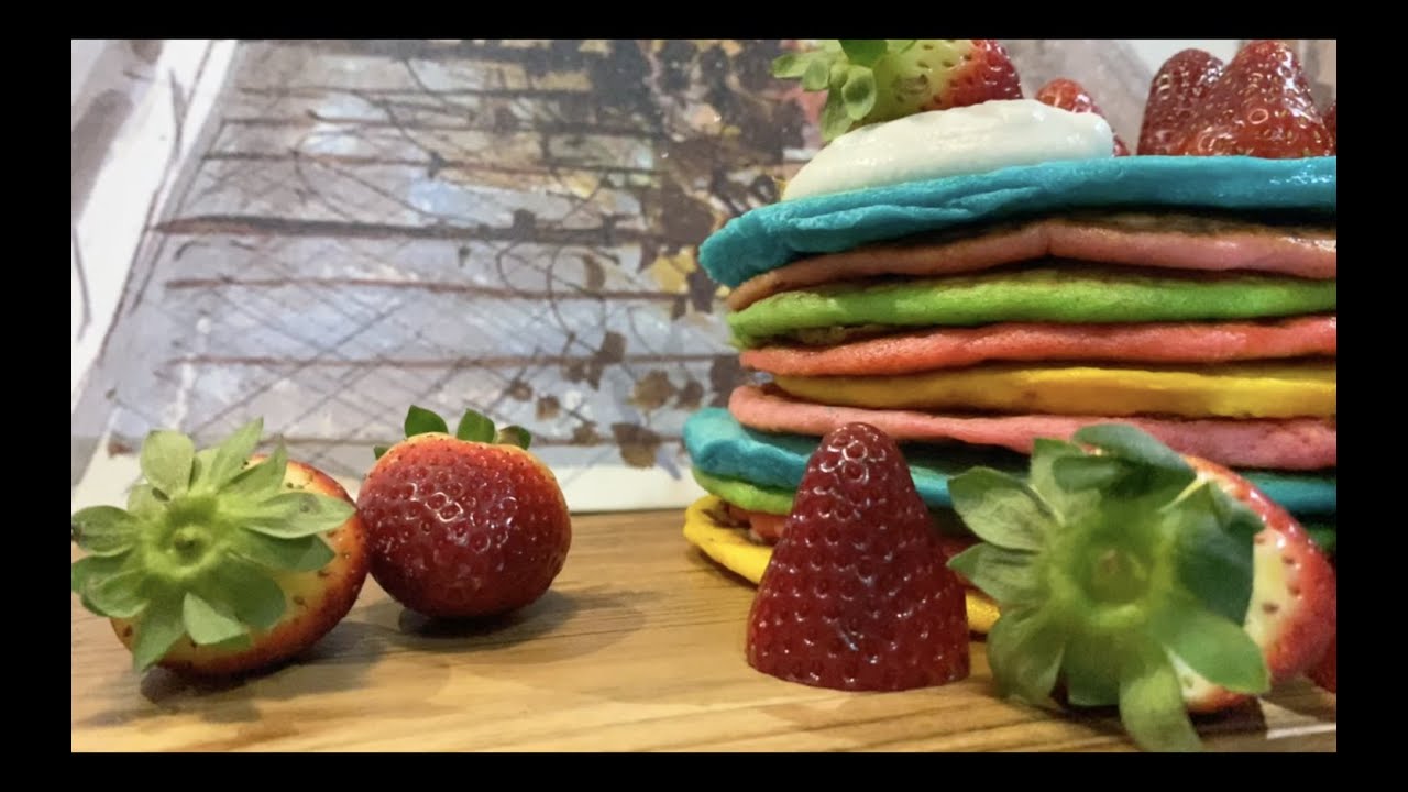 Rainbow Pride Pancakes ( Vegan) - YouTube