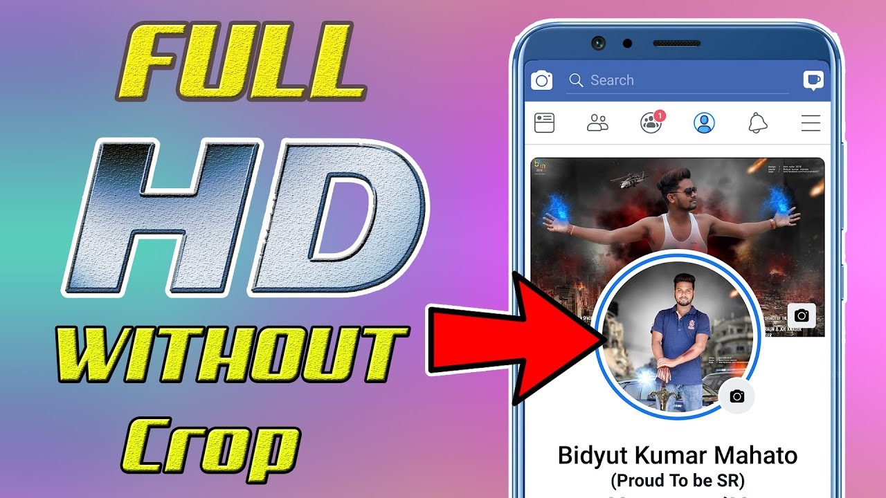 How to upload HD Profile Pictures on Facebook without crop || Facebook ...