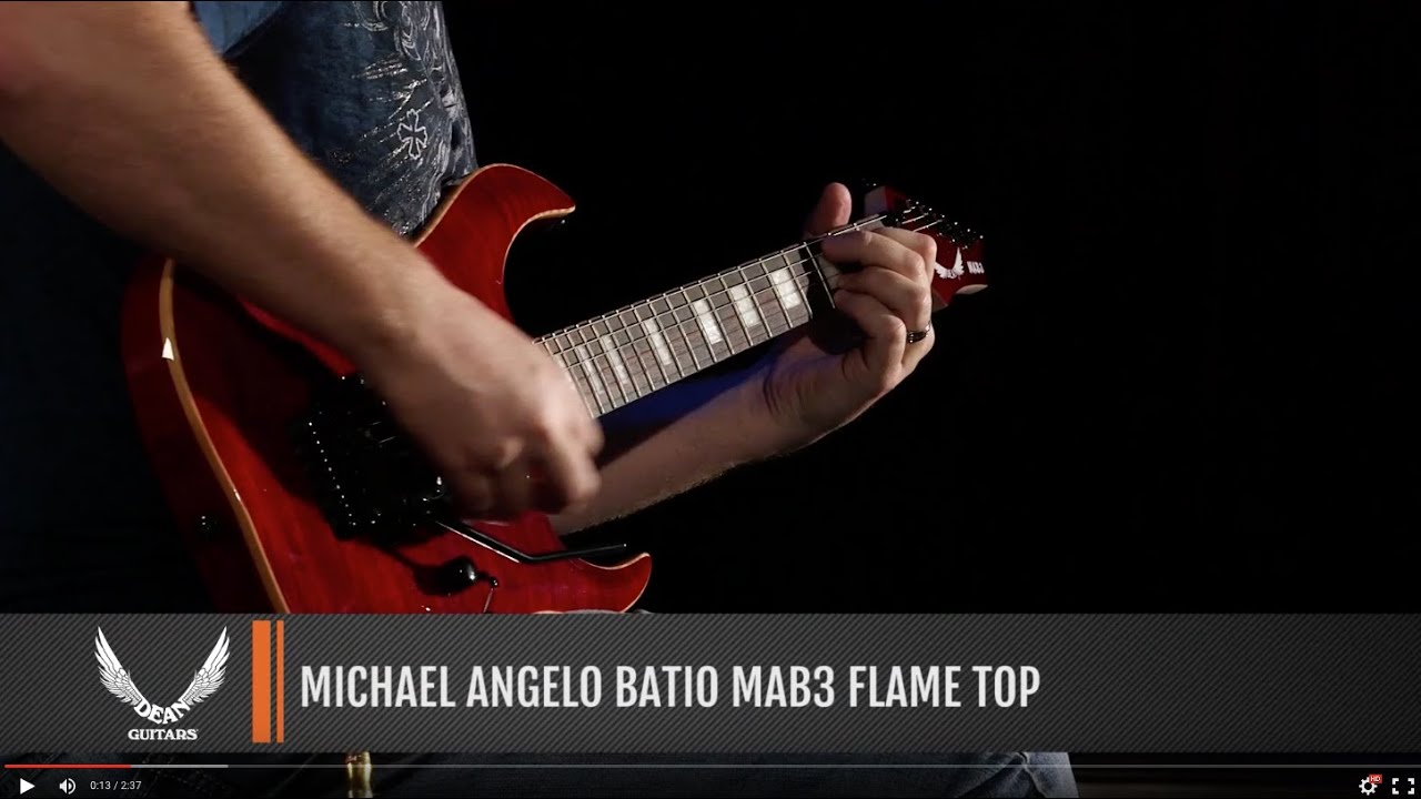 Dean Guitars MIchael Angelo Batio MAB 3 Flame Top - YouTube