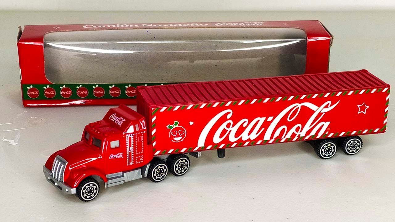 trailer coca cola camion navideño cocacola navidad toy - YouTube