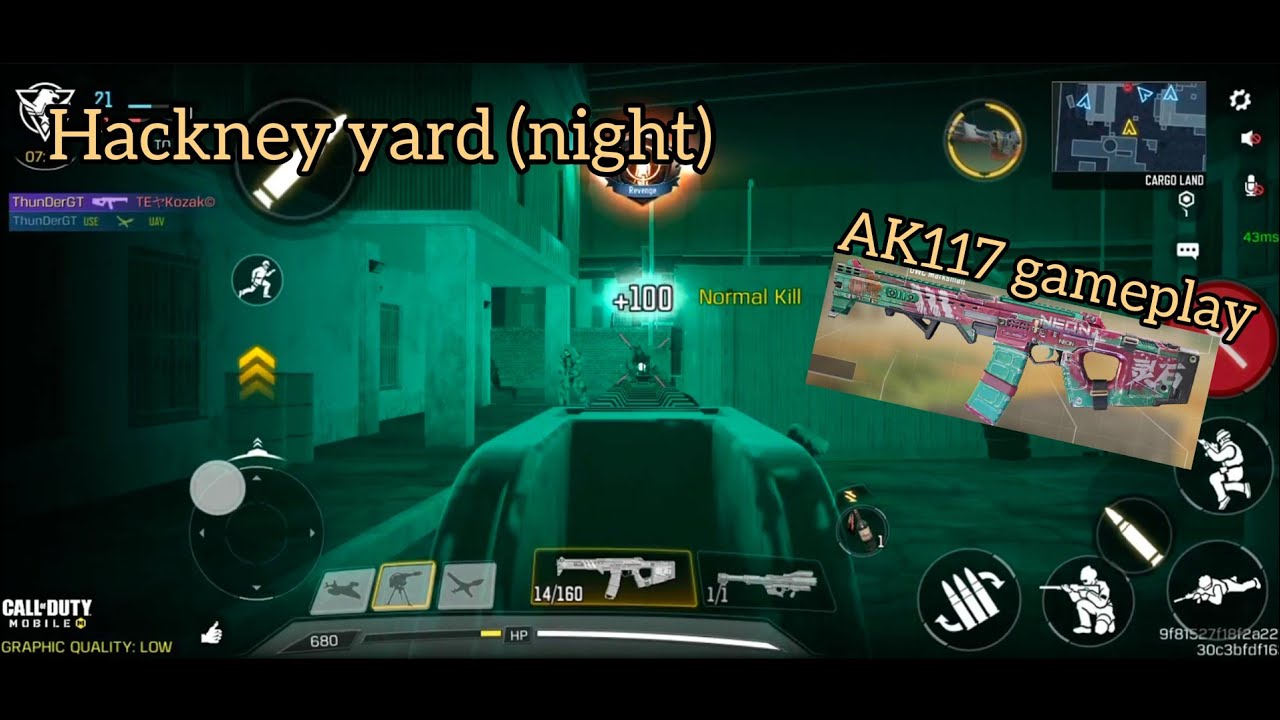Hackney yard (night) gameplay || CODMobile gameplay || AK117 gameplay ...