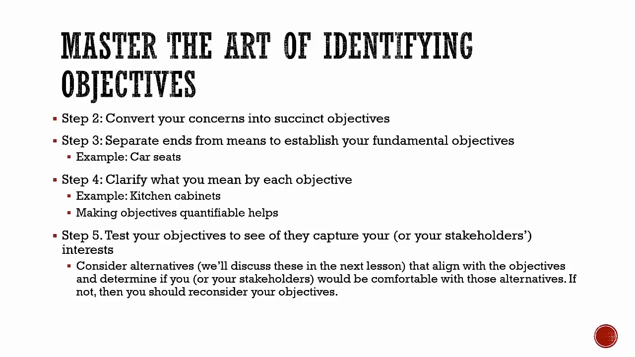 PrOACT Model - Objectives - YouTube