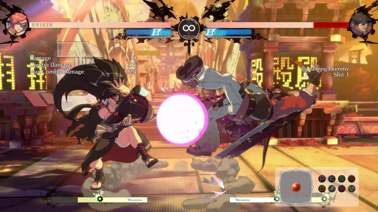 Guilty Gear -Strive- Baiken counter-hit 2HS 223 damage combo - YouTube