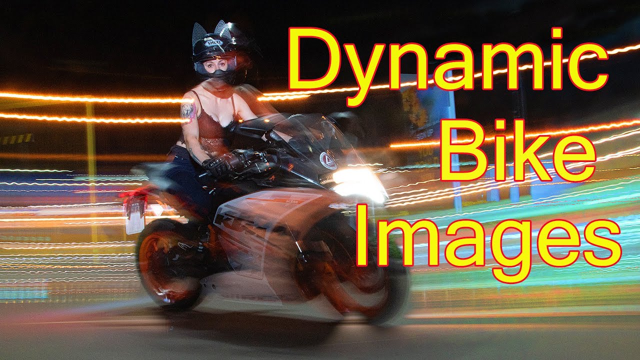 Night motor cycle shoot with a moving camera and long exposures with ...