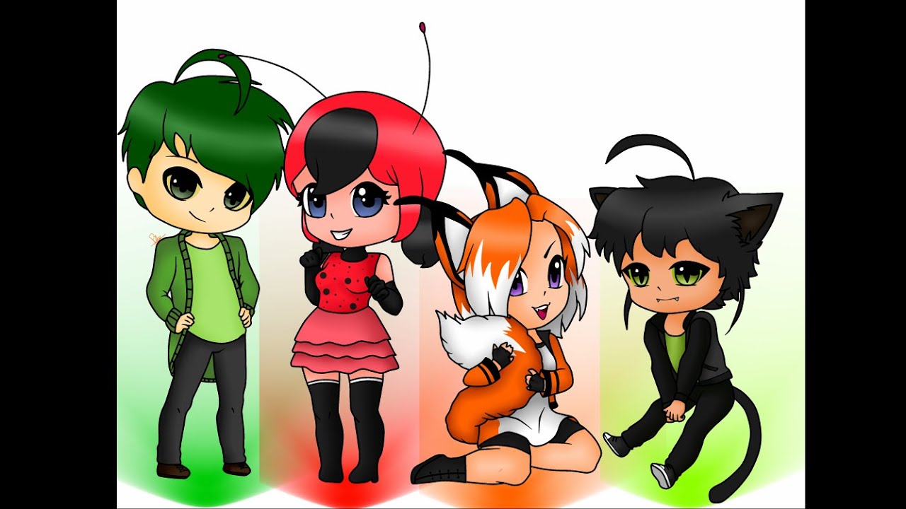 🖥️ Dibujando a los kwamis=Tikki, Plagg, Trixx y Wayzz versión humanos ...