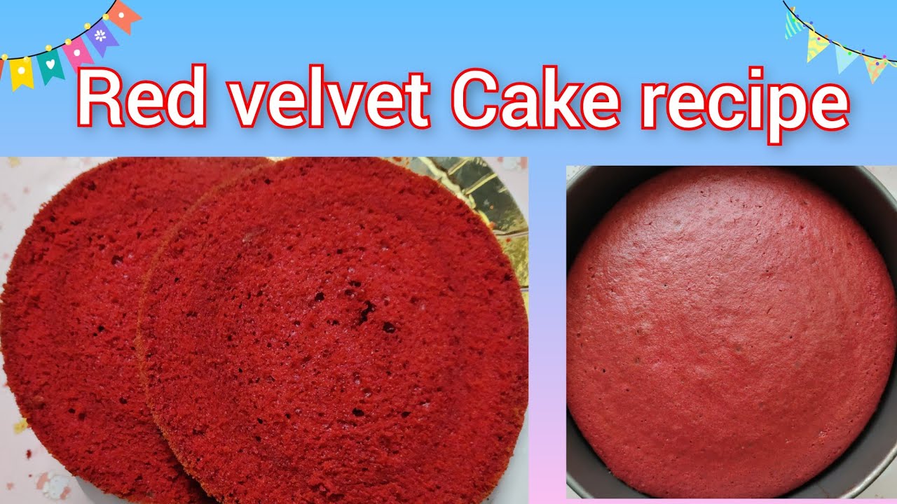 Basic Red Velvet sponge cake Recipe|| How to make Red velvet eggless ...