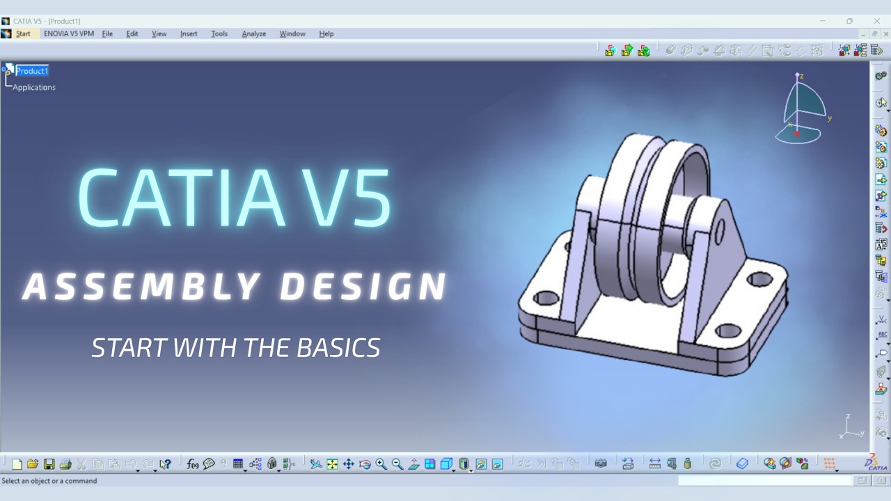 Pully Assembly - CATIA English Tutorial For Beginners Assembly Design ...