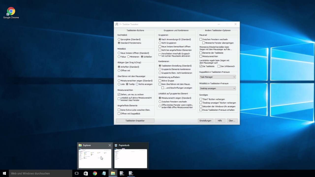 Taskleiste individuell anpassen: 7+ Taskbar Tweaker - YouTube