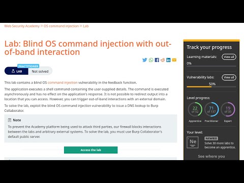 Web Security Academy | OS Command Injection | 4 - Blind OS Command ...