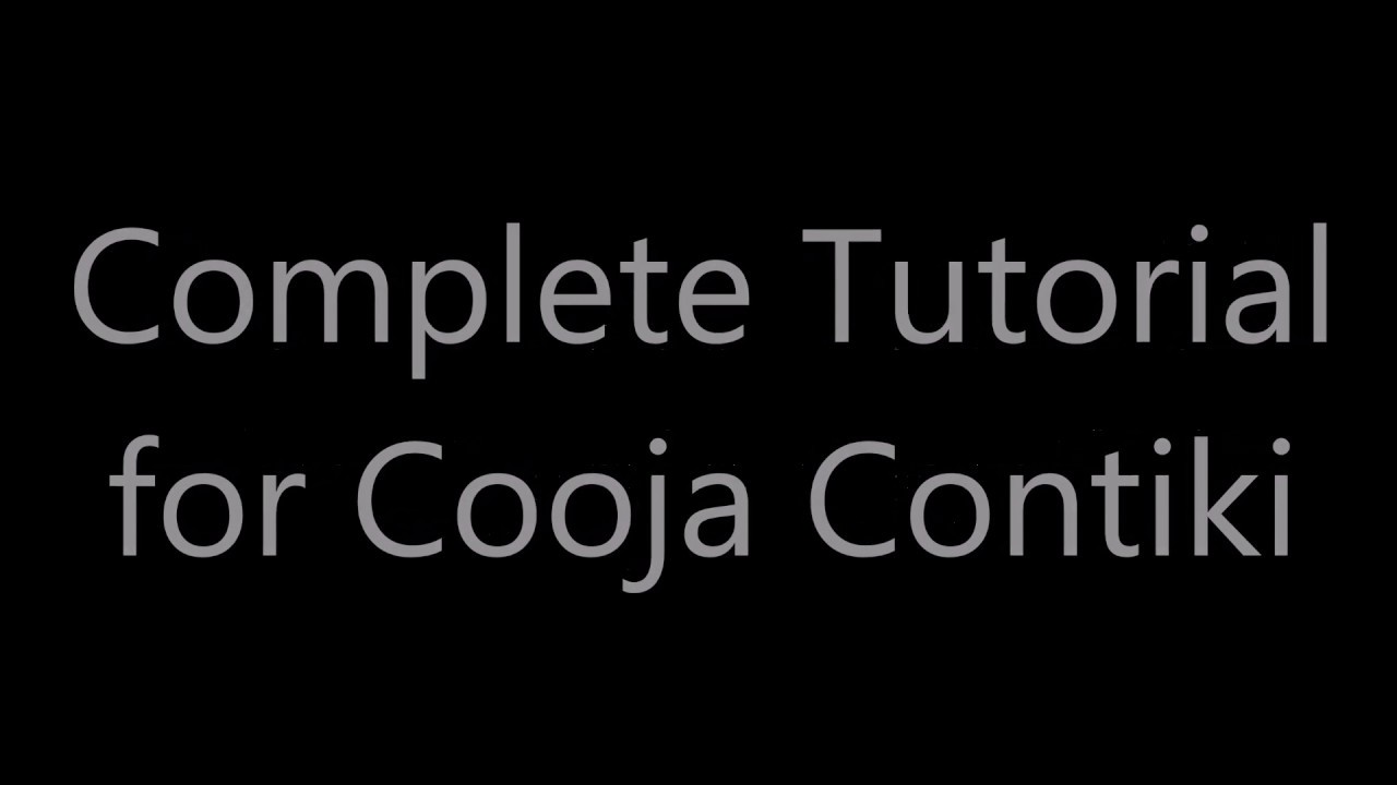 Complete Tutorial for Contiki-COOJA - YouTube