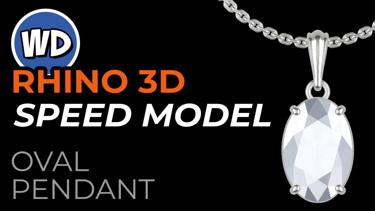 Rhino 3D | Jewelry CAD Design | Speed Model | Oval Pendant - YouTube