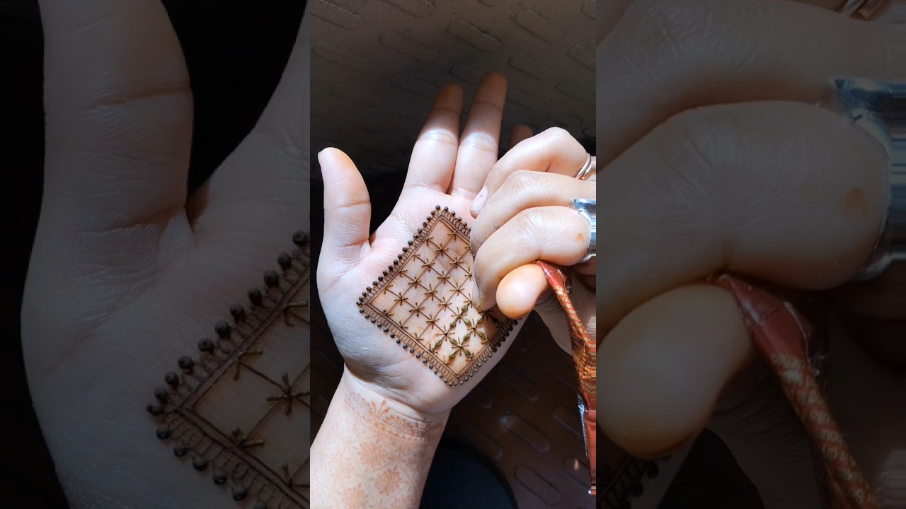 MEHNDI GRID DESIGN 💚🫰 #subscribeformore #shortvideo #shortreels - YouTube