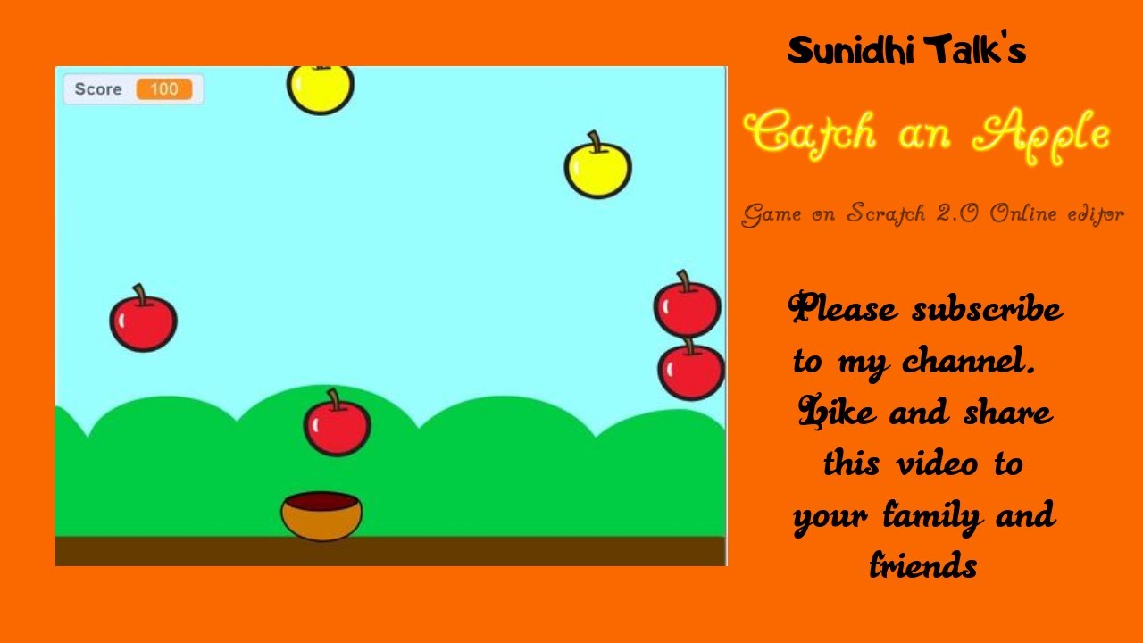 Catch an Apple 2 | Scratch 2.O Online Editor | Game | Kids Coding ...