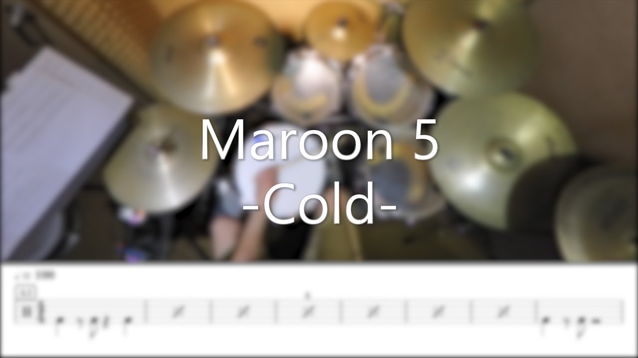 Maroon 5 - Cold - DrummerFrank Drum Cover - With Drum Score - YouTube