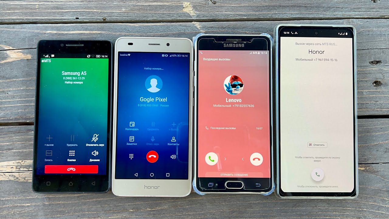 Incoming call to Lenovo A6010 / Samsung Galaxy A5 / Google Pixel 6 Pro ...