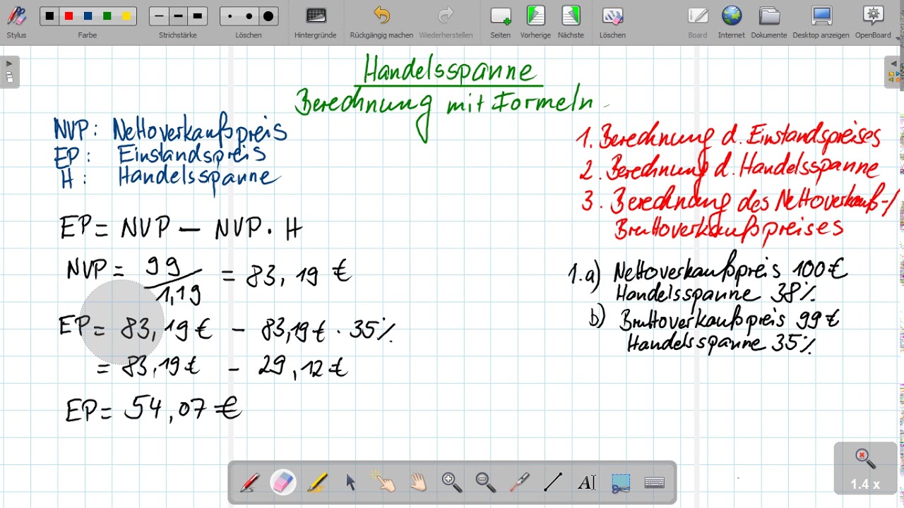 8 Handelsspanne mit Formeln - YouTube