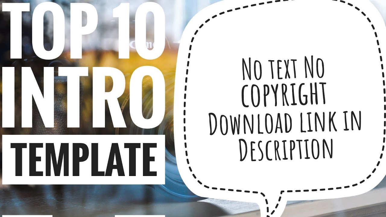 Top 10 Intro Template No text | Free Download | No copyright ! - YouTube
