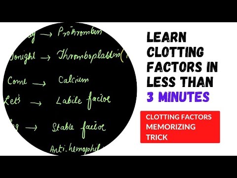 Clotting Factors | Easy way to Remember Clotting Factors | Tips to ...
