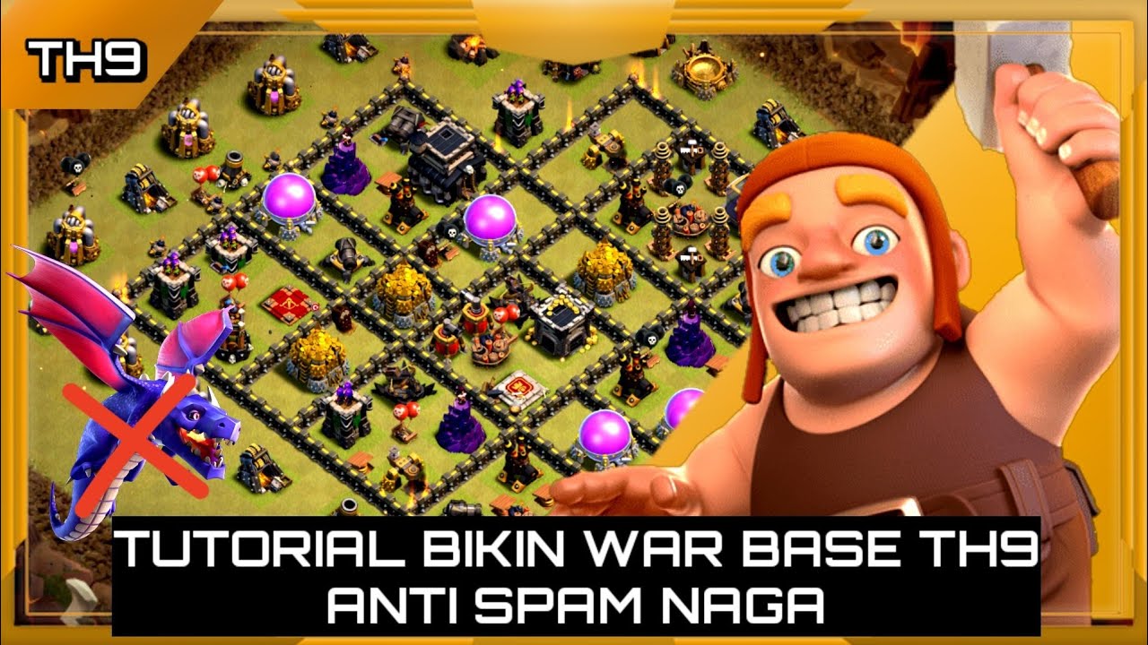 TUTORIAL!!BIKIN WAR BASE TH9 ANTI DRAGON, WITH LINK. - YouTube