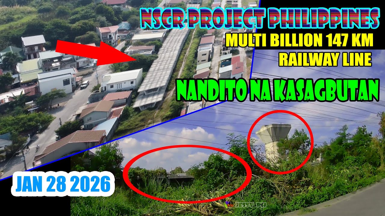 nscr project latest mga poste ng riles train / pnr nscr update - YouTube