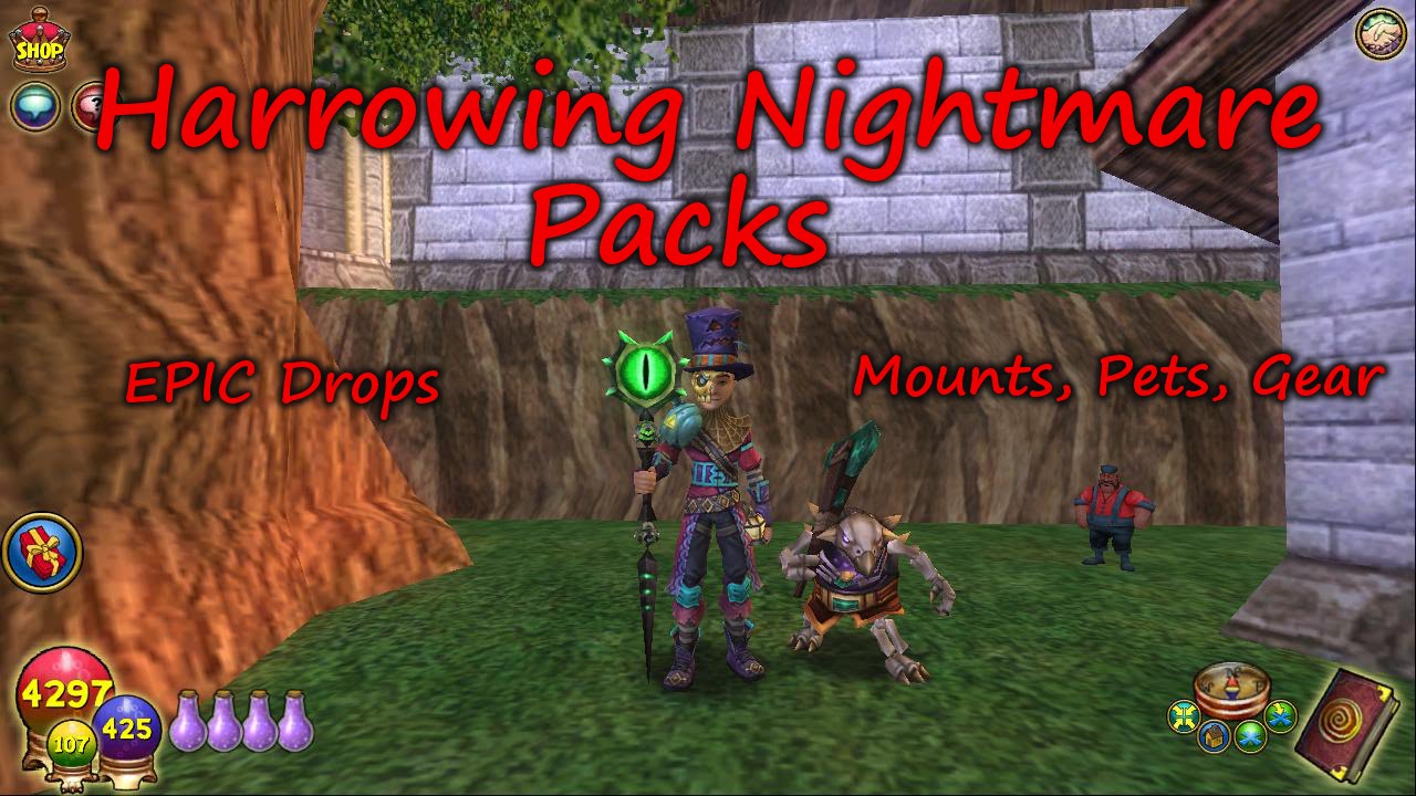 Wizard101: Harrowing Nightmare Pack Opening 15,000 Crowns EPIC Drops ...
