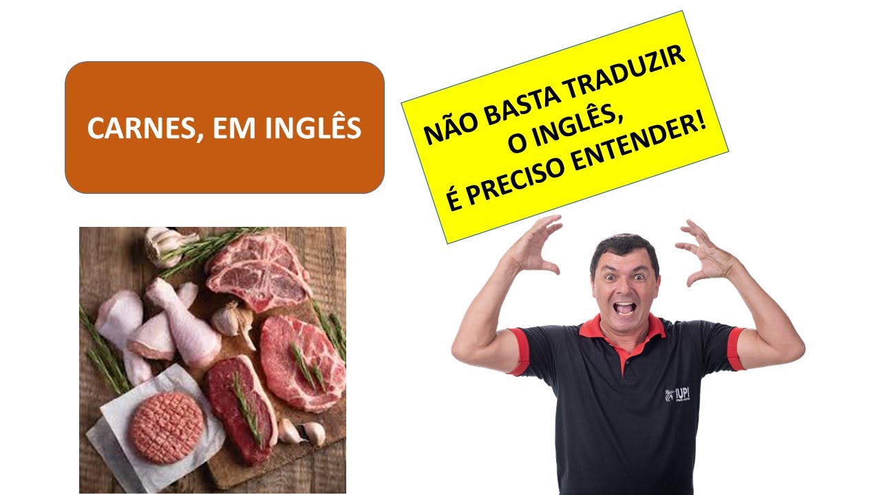 #Carnes em inglês meat flesh qual a diferença - YouTube