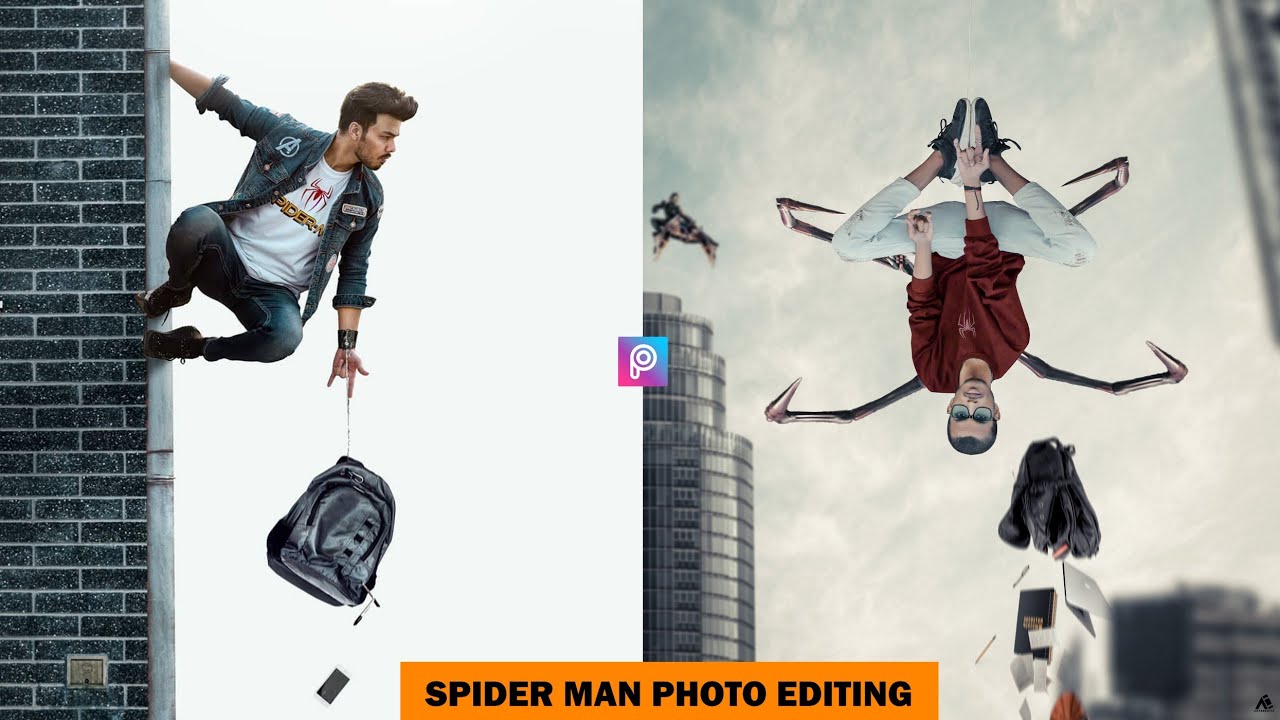 SPIDER-MAN Concept Photo Editing In Picsart || Spider Man Picsart ...